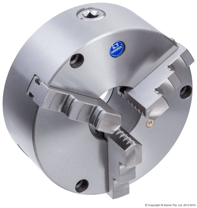 Vertex 3 Jaw Self Centering Lathe Chuck 200mm (Solid Jaw) | Gamer