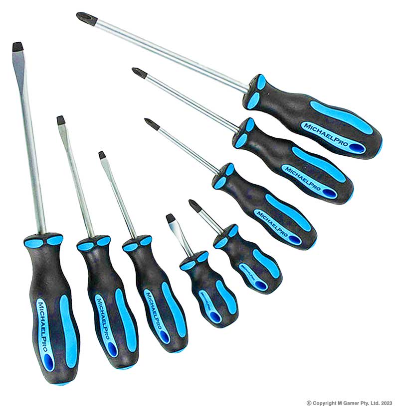 Michael Pro Slotted & Phillips Screwdriver Set | Gamer