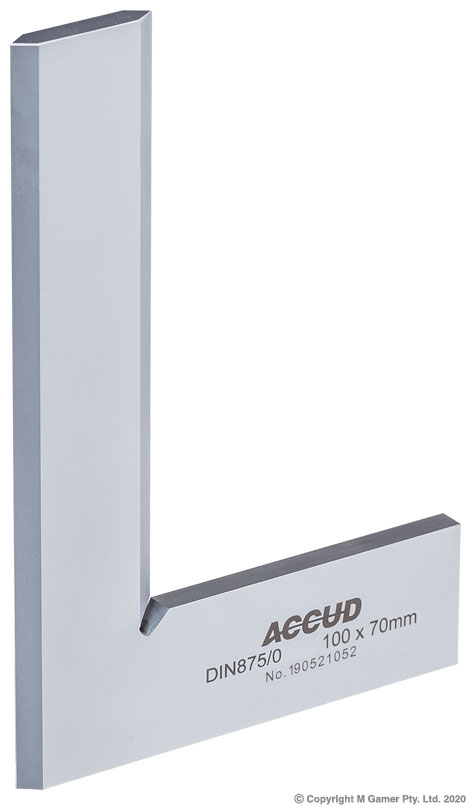 Accud 100mm Beveled Edge Machinist Square | Gamer