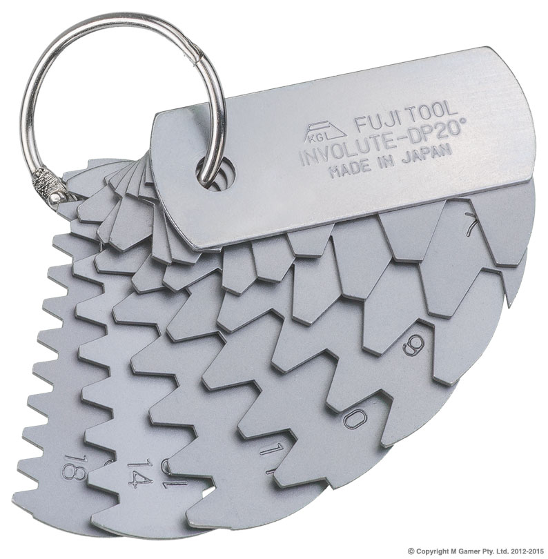 Fuji Tool 20° Diametrical Gear Tooth Pitch Gauge | Gamer