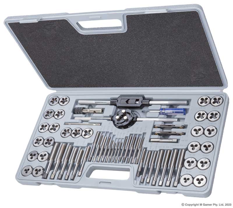 Geiger 60 Piece Metric/SAE Tungsten Steel Tap & Die Set | Gamer